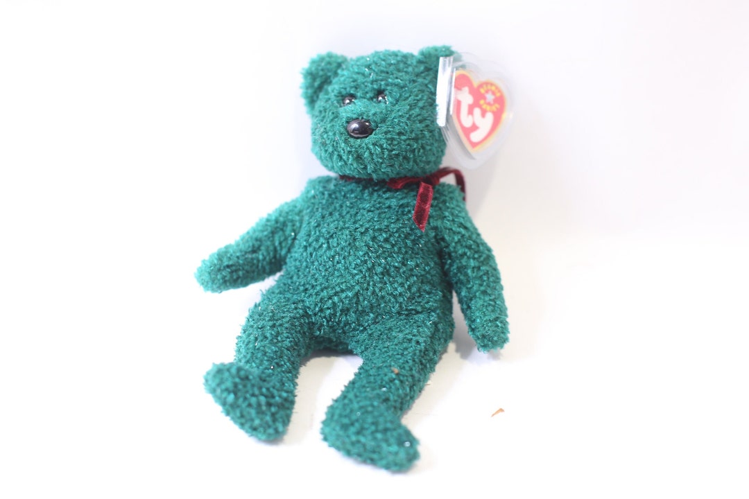 Ty Beanie Babies, Green Teddy Bear, Plush Toy, Adorable, Stuffed Animal ...