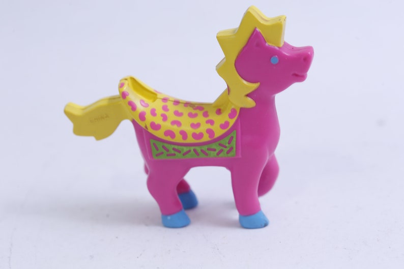 Wee Wild Things, Horse Figure, Miniature, Pink, Yellow, PVC Figure, Toy ...