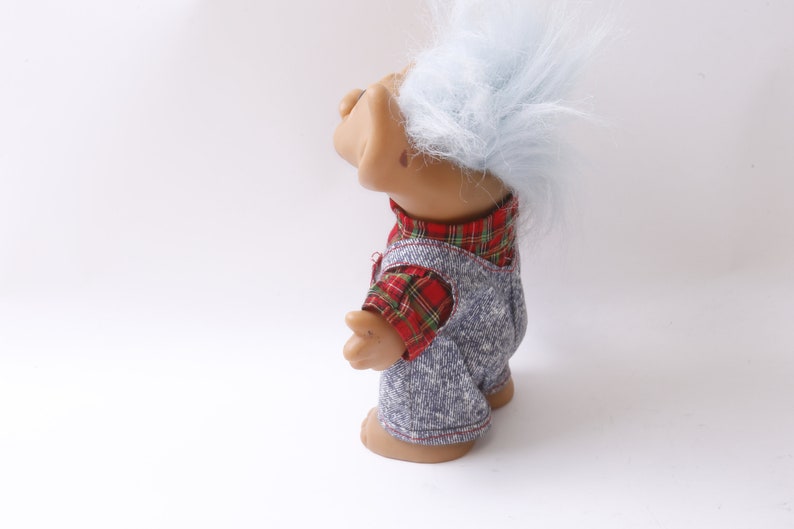 Wishnik, Troll, Large Doll, 8", Dressed, Blue Hair, Double Horseshoes ...