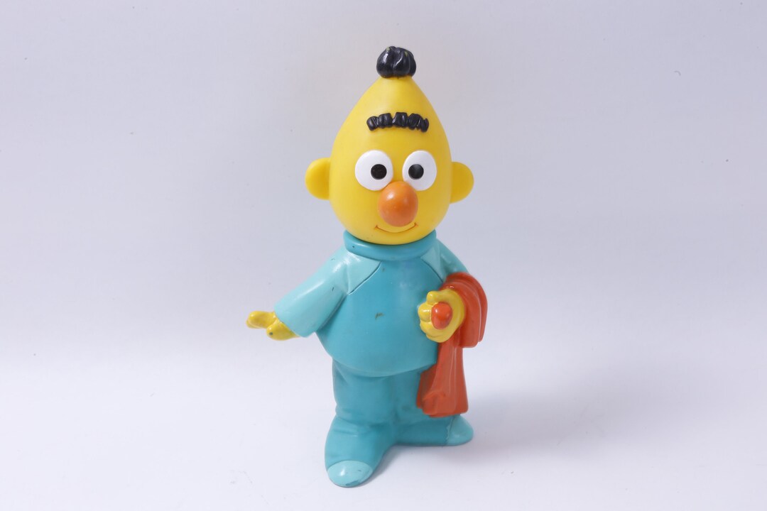 Sesame Street Baby Bert Coin Bank, Child, Kid, PVC Figure, Blue Pajamas ...