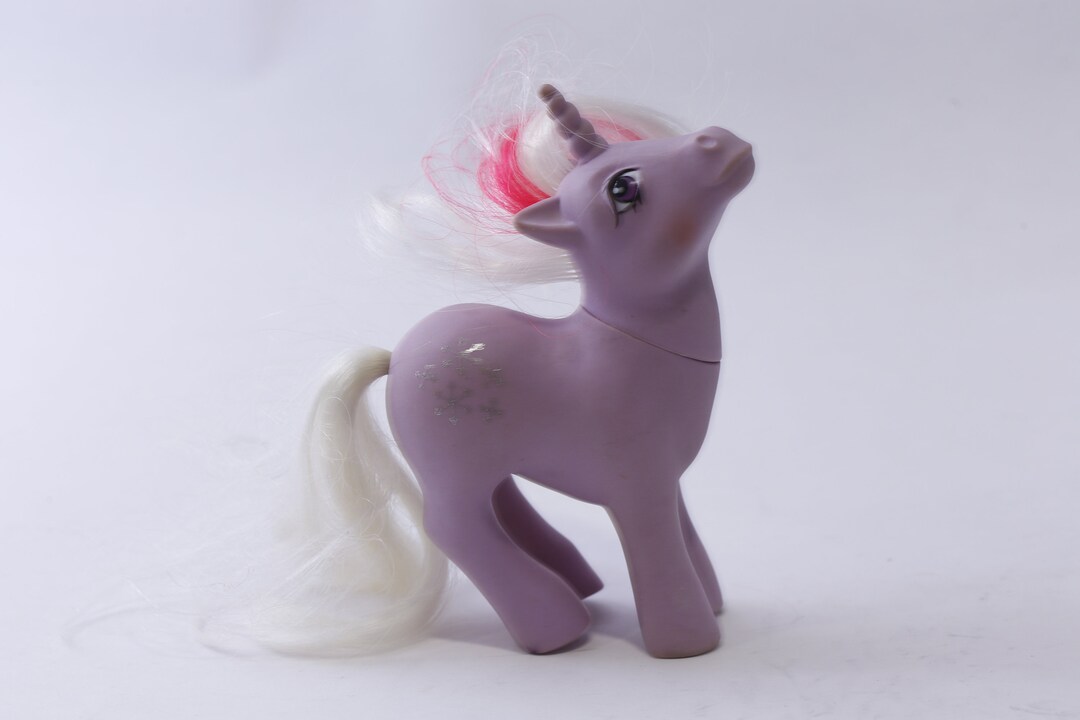 My Little Pony, Powder, Toy Figurine, Purple Unicorn With White-red ...