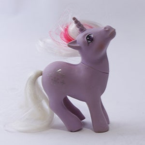 My Little Pony, Powder, Toy Figurine, Purple Unicorn With White-red ...