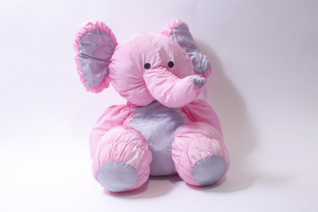 Puffalump Style, Pink Elephant, 1980s, Grey, Shiny, Parachute, Plush ...