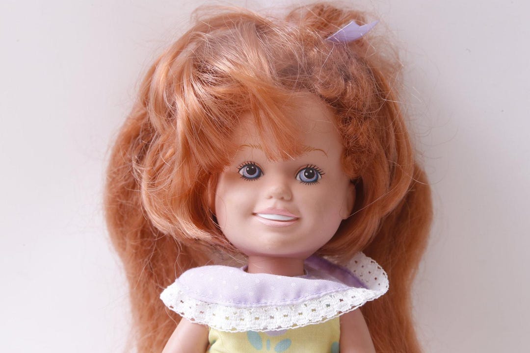 1987, Playskool, Doll, Dolly Surprise, Girl, Yellow Dress, Growing Hair ...