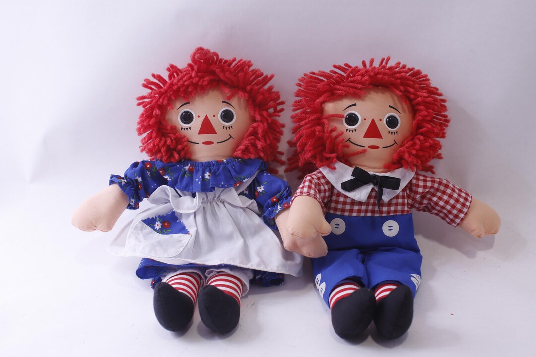 1990s Raggedy Ann and Andy, Rag Dolls, Couple, Stuffed Animal ...