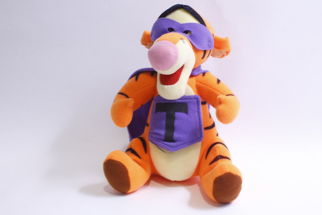 My Hero Tigger, 1995, Plush, Purple Costume, 10", Sitting, Soft, Cuddly ...