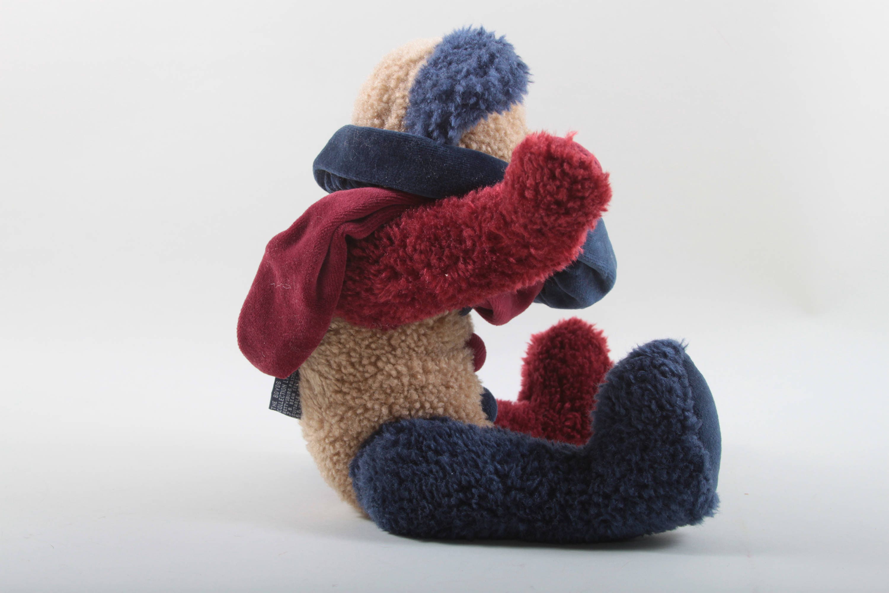 Boyds Bears Vintage Toy Clown Bear Soft Fuzzy Blue Red Plush Stuffed ...