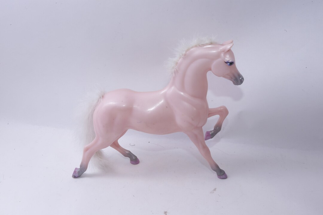 Mattel, Barbie, Horse, Pink Body, Gray Legs, White Hair, Animal ...