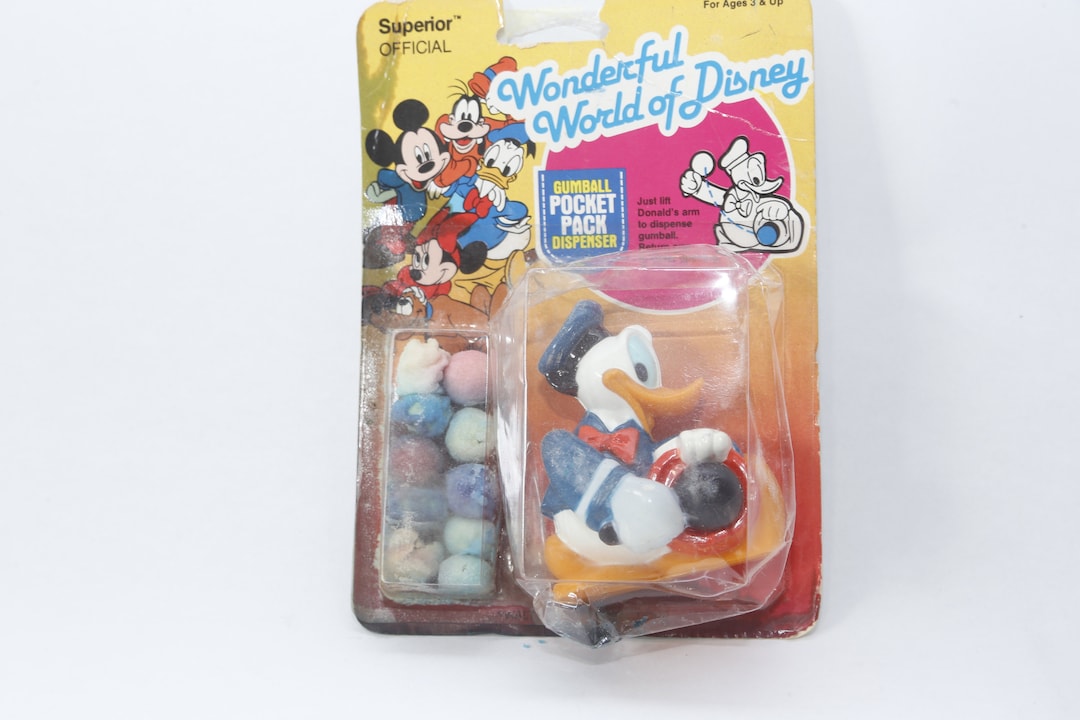 Disney, Donald Duck, Gumball Pocket Pack Dispenser, 1980s, Superior ...