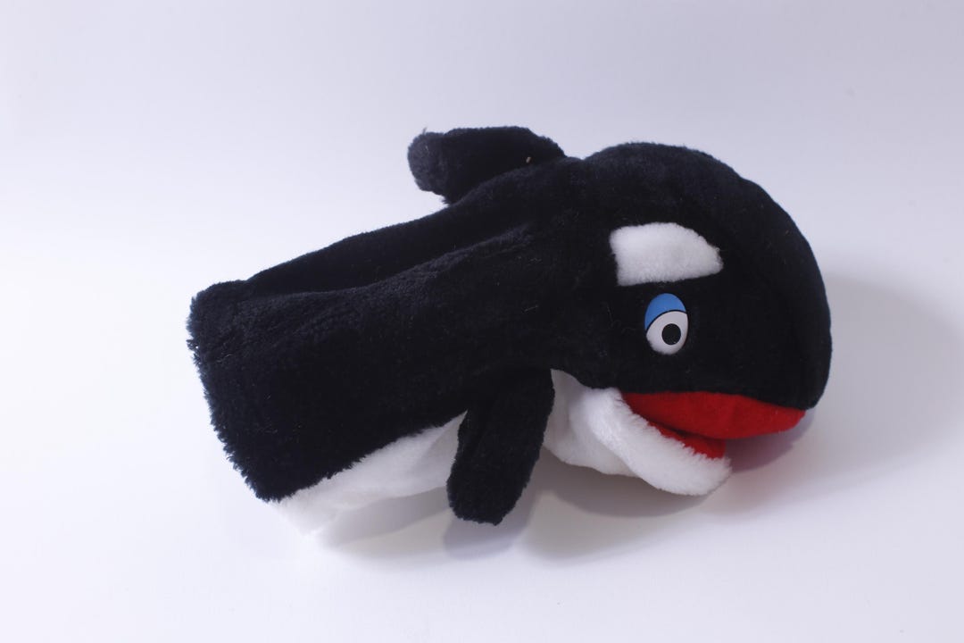 Killer Whale Hand Puppet, Soft Toy, Orca, Marine Life, Ocean, Animal ...