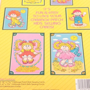 1985 Cabbage Patch Kids Sewing Cards Vintage Fun Activity Set SEALED by ...