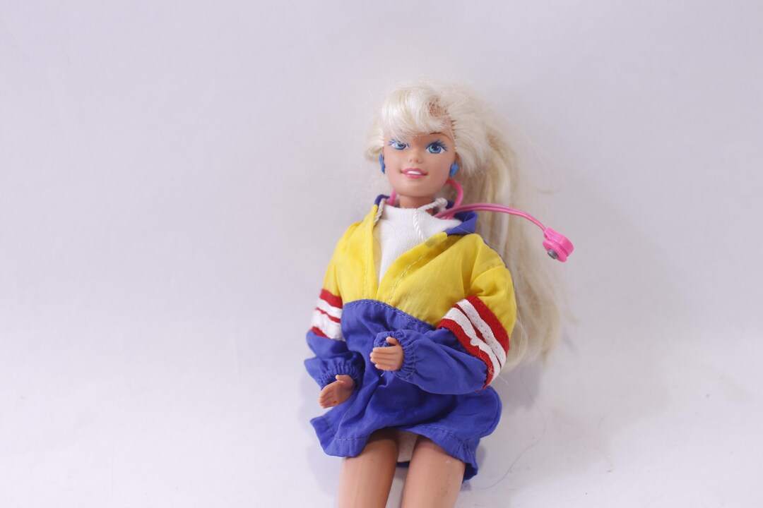 Lifeguard Barbie Doll, Dressed, Yellow-blue Jacket, Bent Arms, Blonde ...