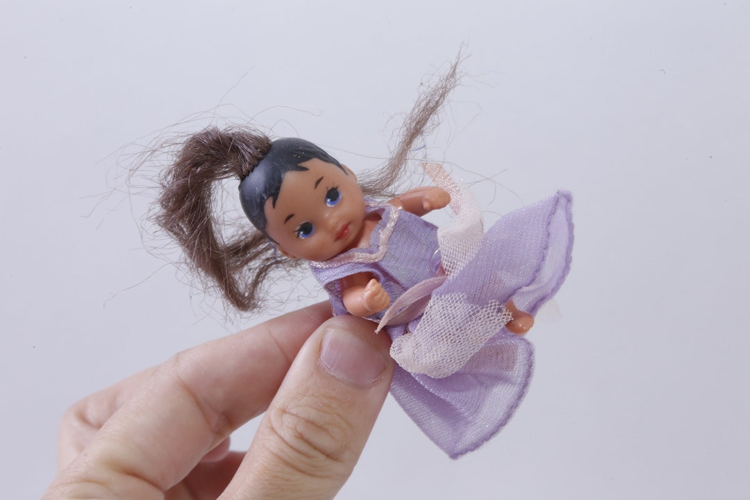 Barbie Little, Tiny, Female, Dressed, Doll, Dark Hair, Purple Doll ...