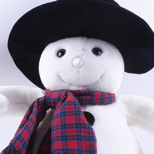 Snowman, Snowden, 1997, Plush, Soft, Toy, Doll, Black Hat, Scarf ...
