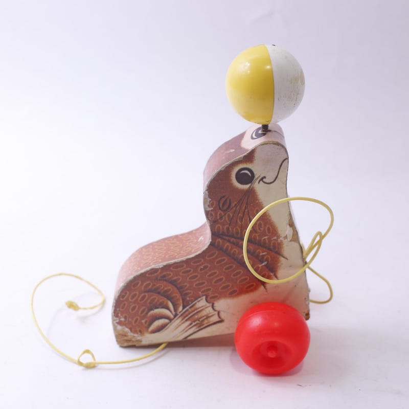 Wooden Seal Pull Toy - Etsy