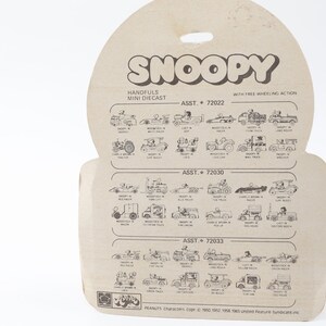 Peanuts Gang Snoopy Handfuls Mini Die Cast Cat Catcher Car Truck Plastic Hasbro Aviva Vintage ...