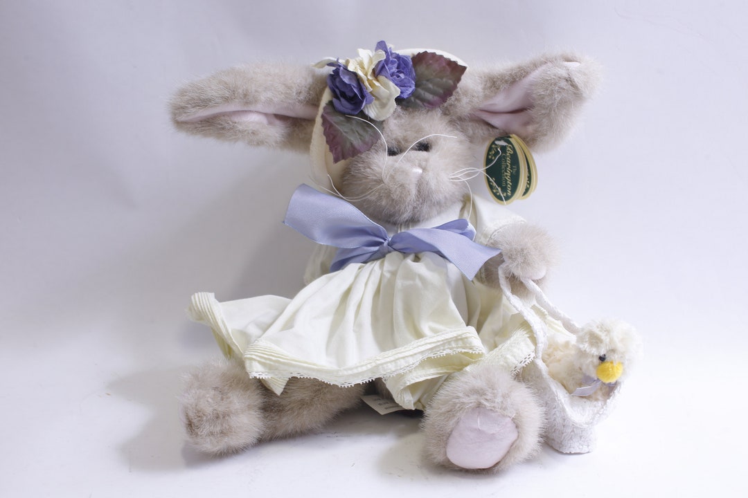 Bearington Collection, Tulip and Ducky, Bunny With Duckling in Basket ...