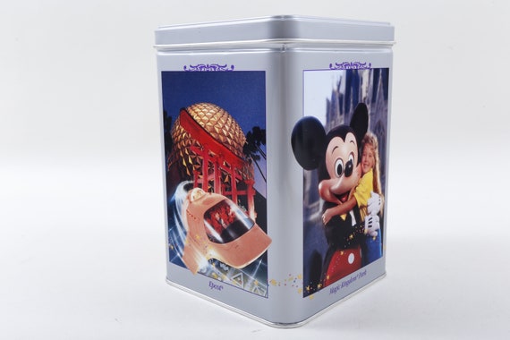 Walt Disney Disneyland Tin Nestle Square Metallic Box Painted | Etsy