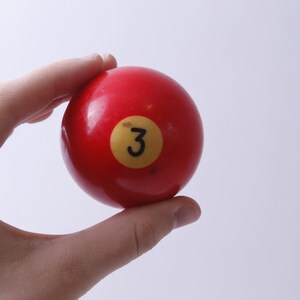 Red, No Three, 3, Replacement Ball, Billiards Ball, Pool Game, Photo ...
