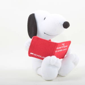 Scholastic Snoopy Vintage Plush Toy Reading Peanuts Guide to School ...