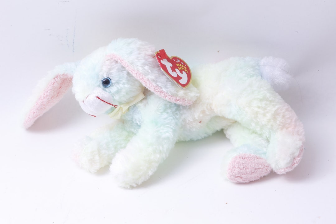 TY Beanie Babies, Cottonball the Rabbit, 2001, Multi-colored, Soft ...