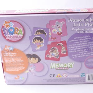 Memory Game, Dora the Explorer, Nick Jr, Milton Bradley, Matching ...