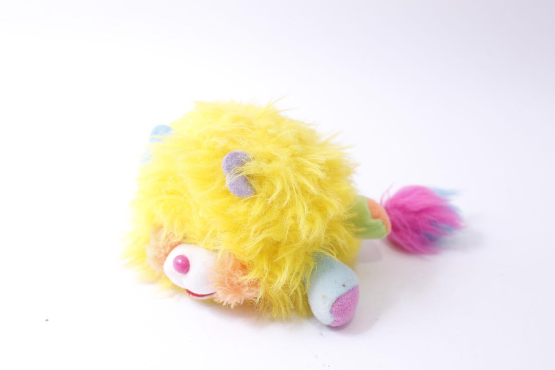 Popples Puffing Plush, Yellow Hair, Purple Inside, 1986, Mattel ...