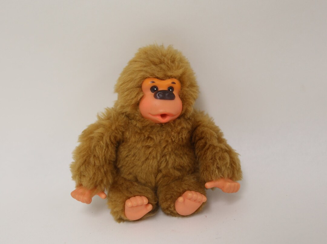 Russ Baby Gonga Monkey Vintage Plush Rubber Face 5 - Etsy