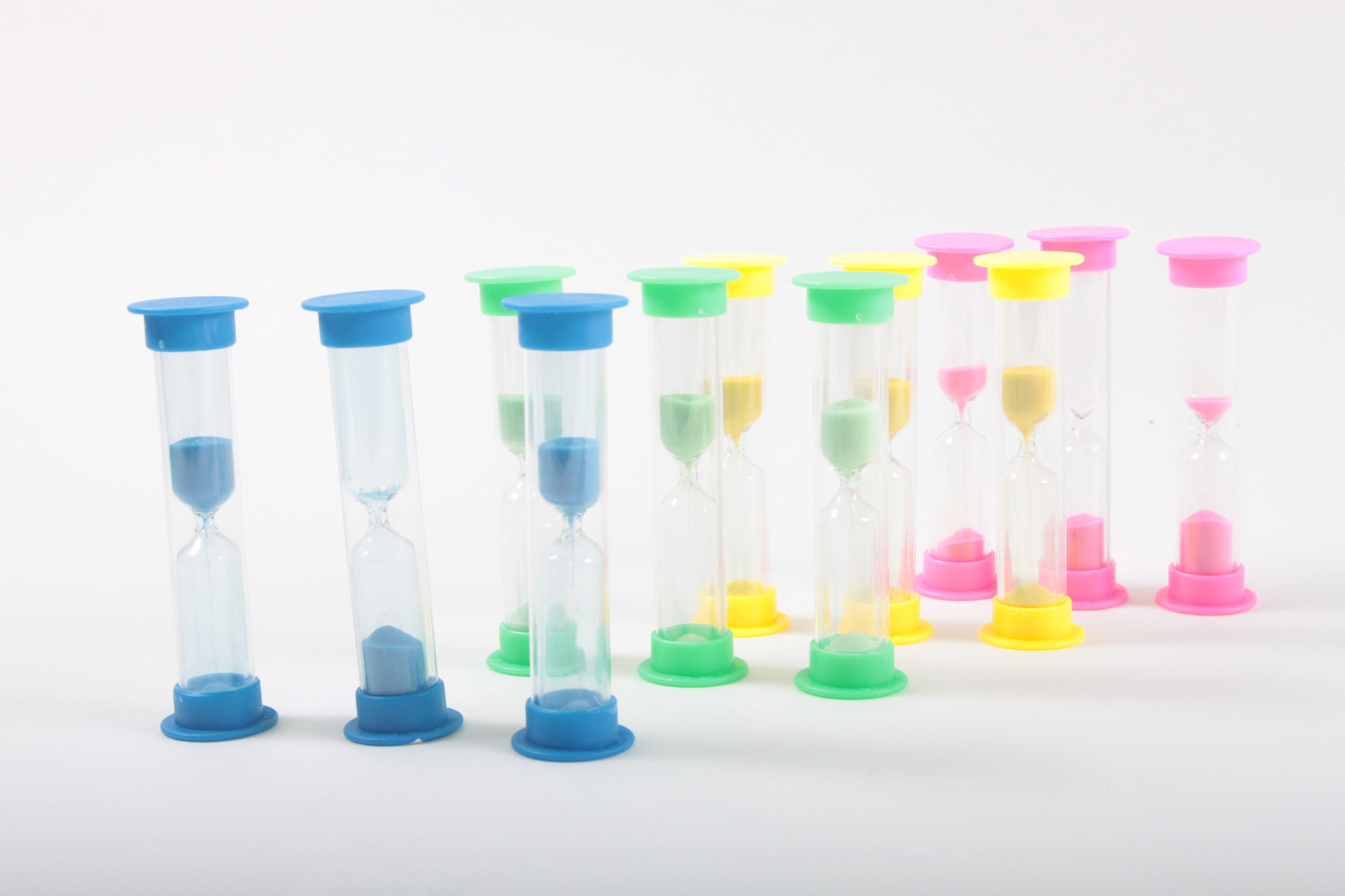 1 Dozen Hourglass Toys Vintage Colorful Plastic Invertible | Etsy