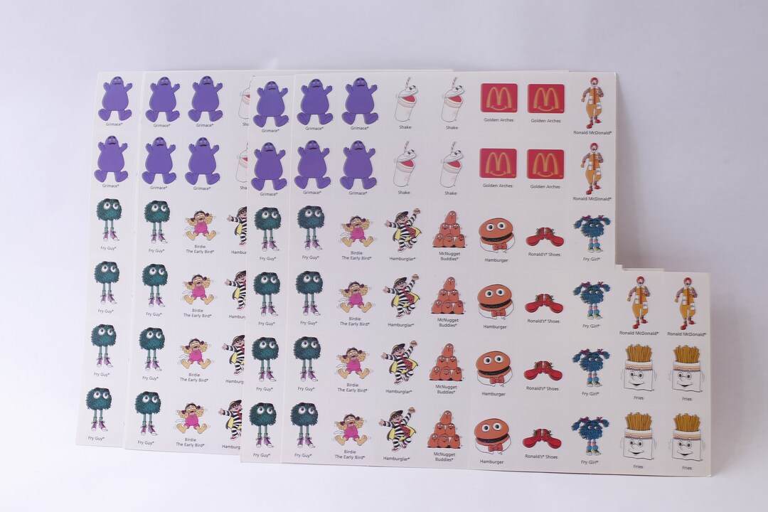 Mcdonald's GO Characters, Card Set, Unpunched Cards, Matching Game ...