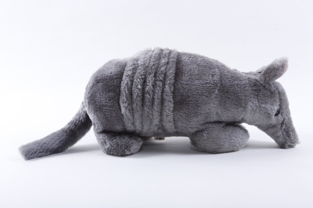 Cute Gray Armadillo Plush Soft Toy Doll Alamo Animal Figure Vintage ...