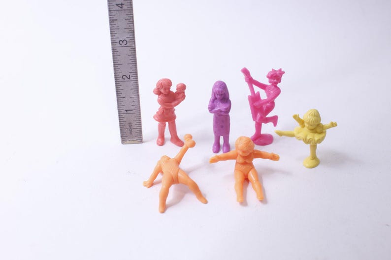 Mattel, CUTIE, Tiny, PVC Figurines, 1986, Vintage, Toy, Collectible ...