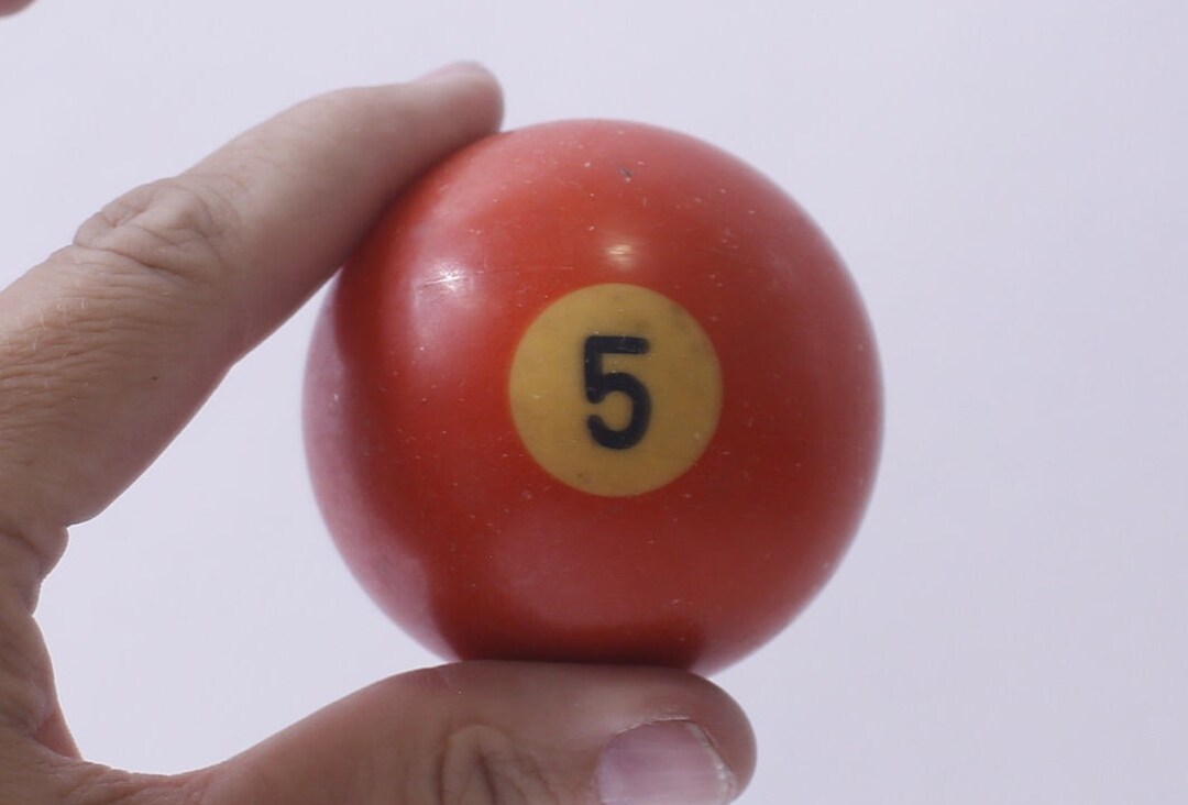 Number 5, Five, Replacement Ball, Orange, Billiards Ball, Pool Game ...