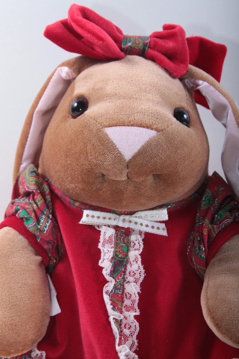 Toys R Us Christmas the Velveteen Rabbit in Red Dress Red Bow - Etsy