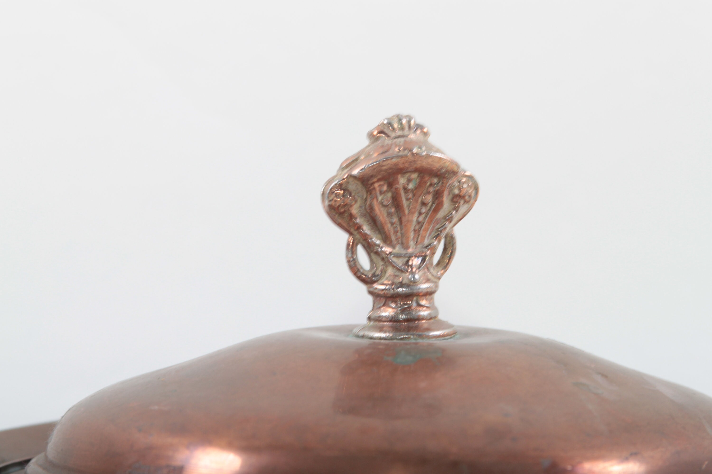 Copper Antique Pan Cooking Pan Popcorn Pan Metallic Wooden | Etsy