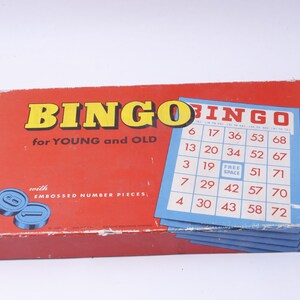 Bingo, Board Game, Embossed Number Pieces, Wooden Pieces, Cards ...