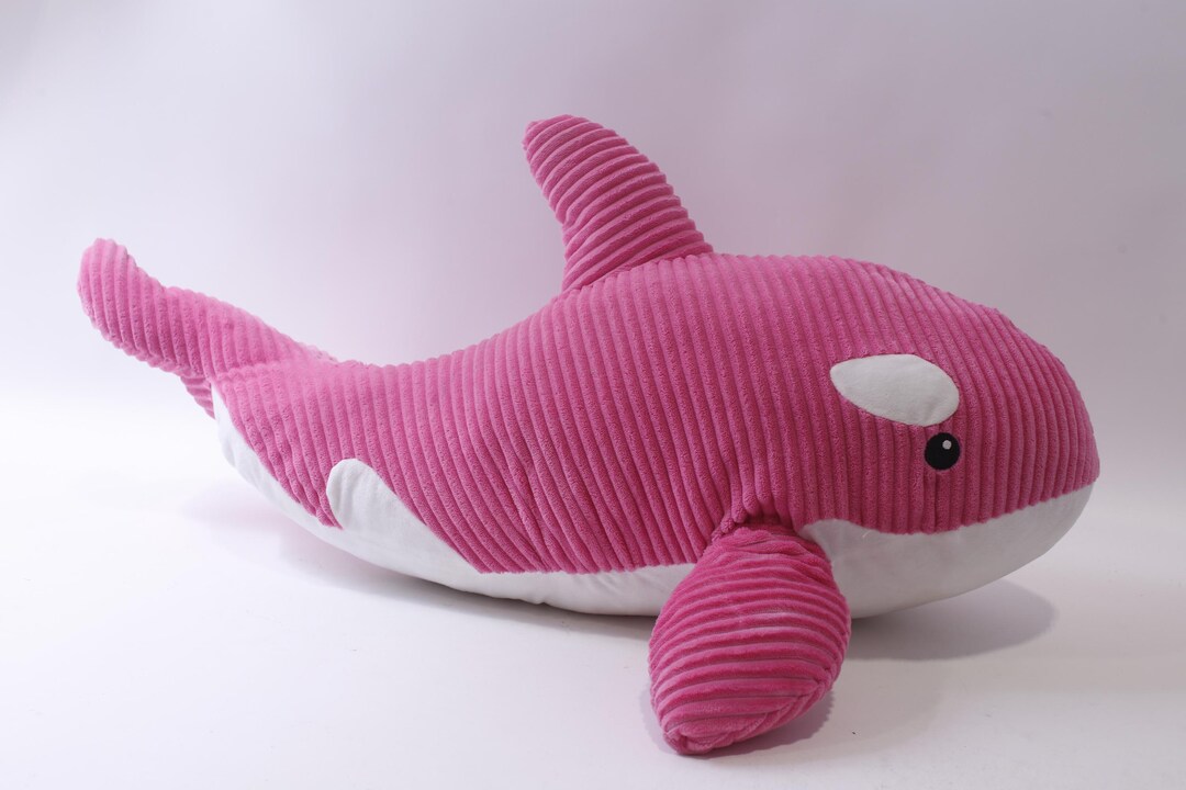 Large Pink-white Plush Killer Whale, Shamu Goffa, 30 Inches, Stuffed ...