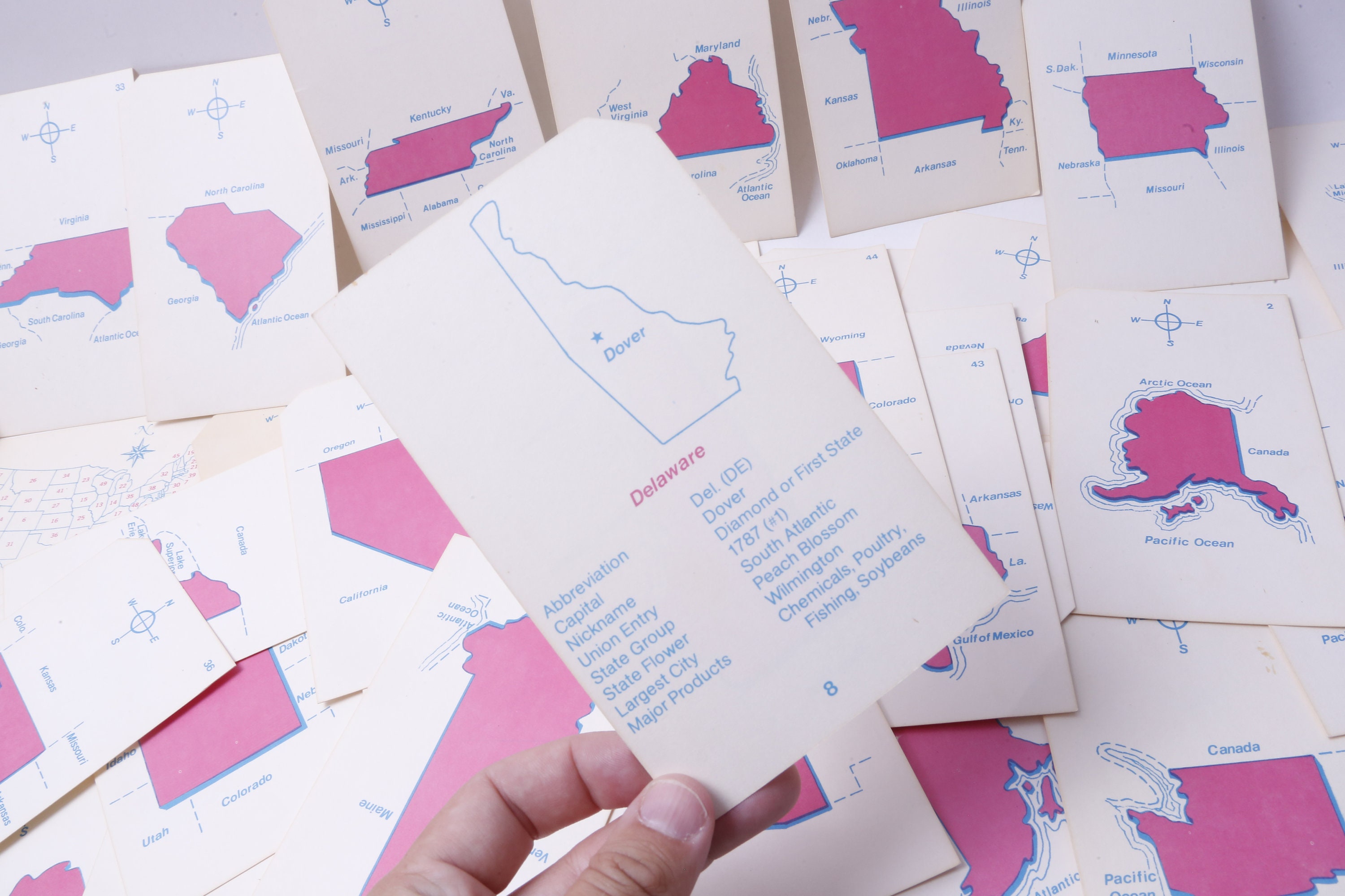 United States Flash Cards Board Game Milton Bradley 1978 | Etsy