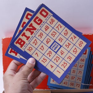 Bingo, Board Game, Embossed Number Pieces, Wooden Pieces, Cards ...