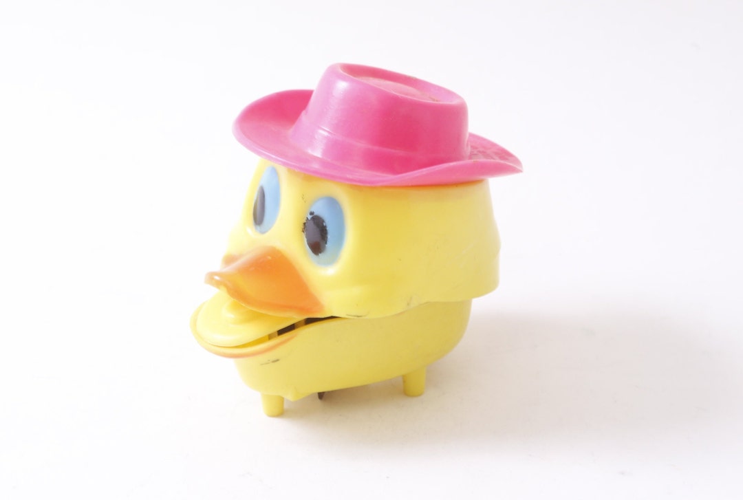 Yellow, Wind Up, Duck, Chicken, Plastic Toy, 3", Collectible, Vintage ...