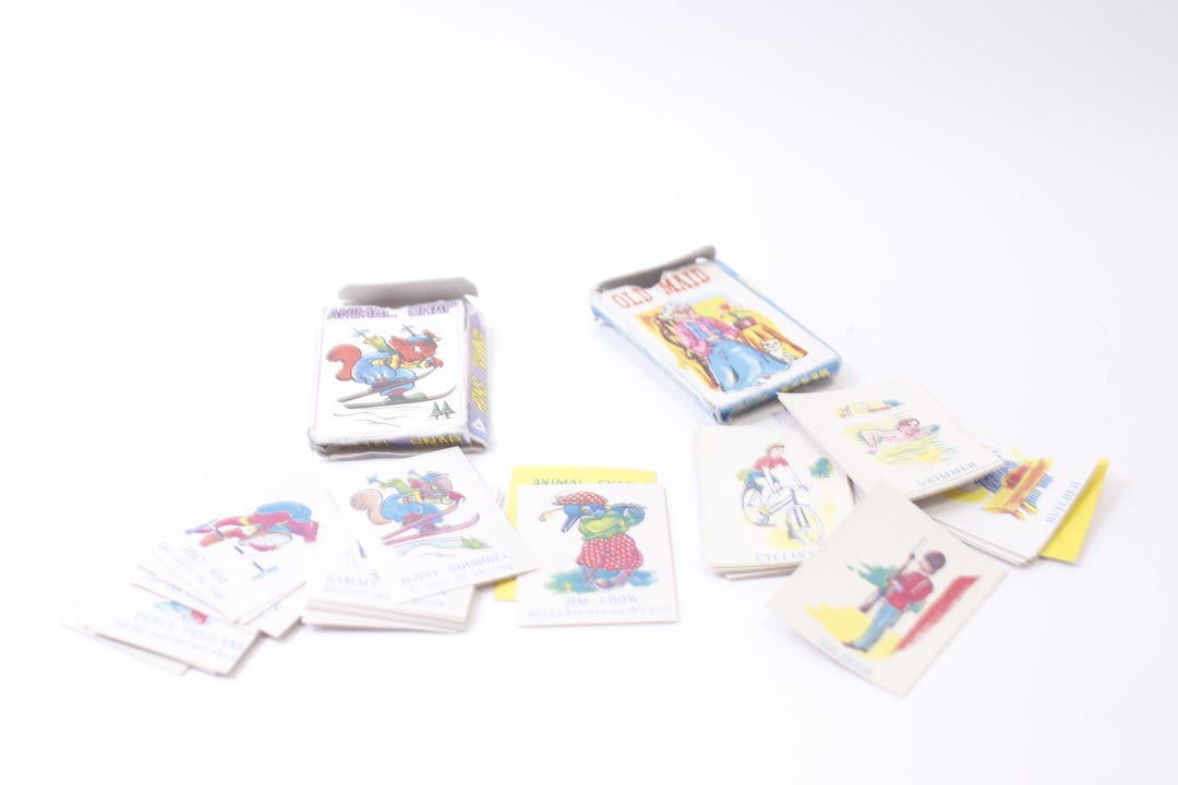 Animal Snap Miniature Playing Cards, Old Maid Card Game, Retro, Classic ...