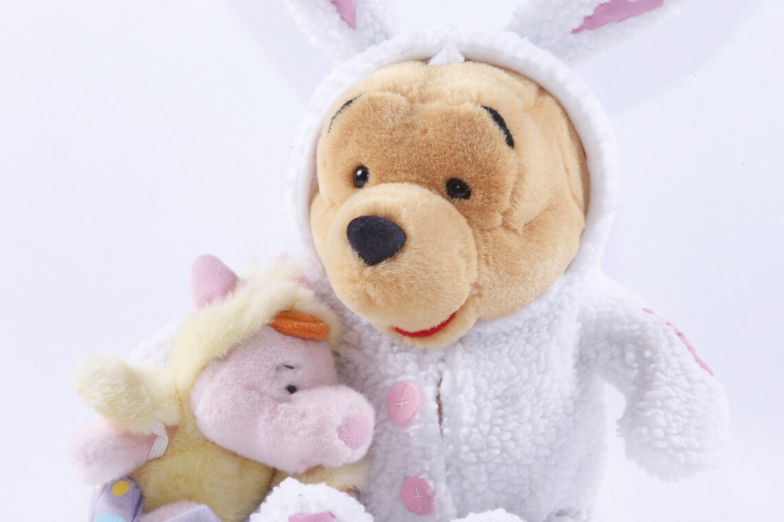 Winnie the Pooh Piglet Easter Plush Soft Doll Rabbit - Etsy
