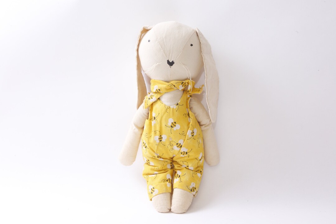 Ragdoll Bunny, Rabbit, Rag Doll, Cloth Bunny, Dressed, Yellow Jumper ...
