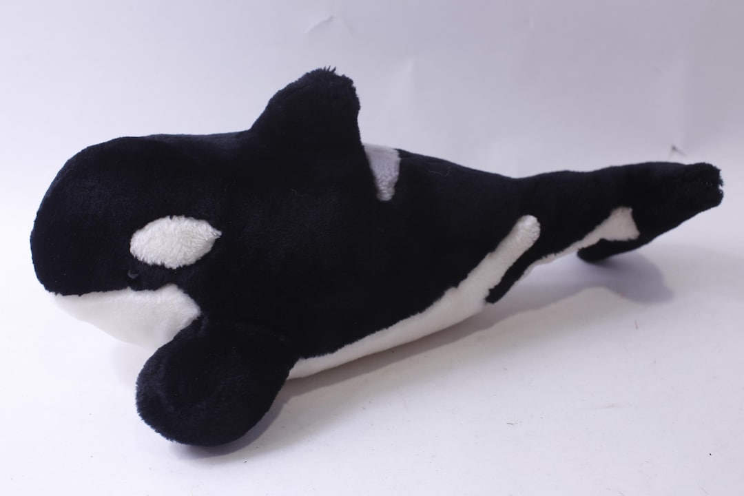 Sea World, Killer Whale, White Black, Plush, Orca, Soft Toy, Stuffed ...