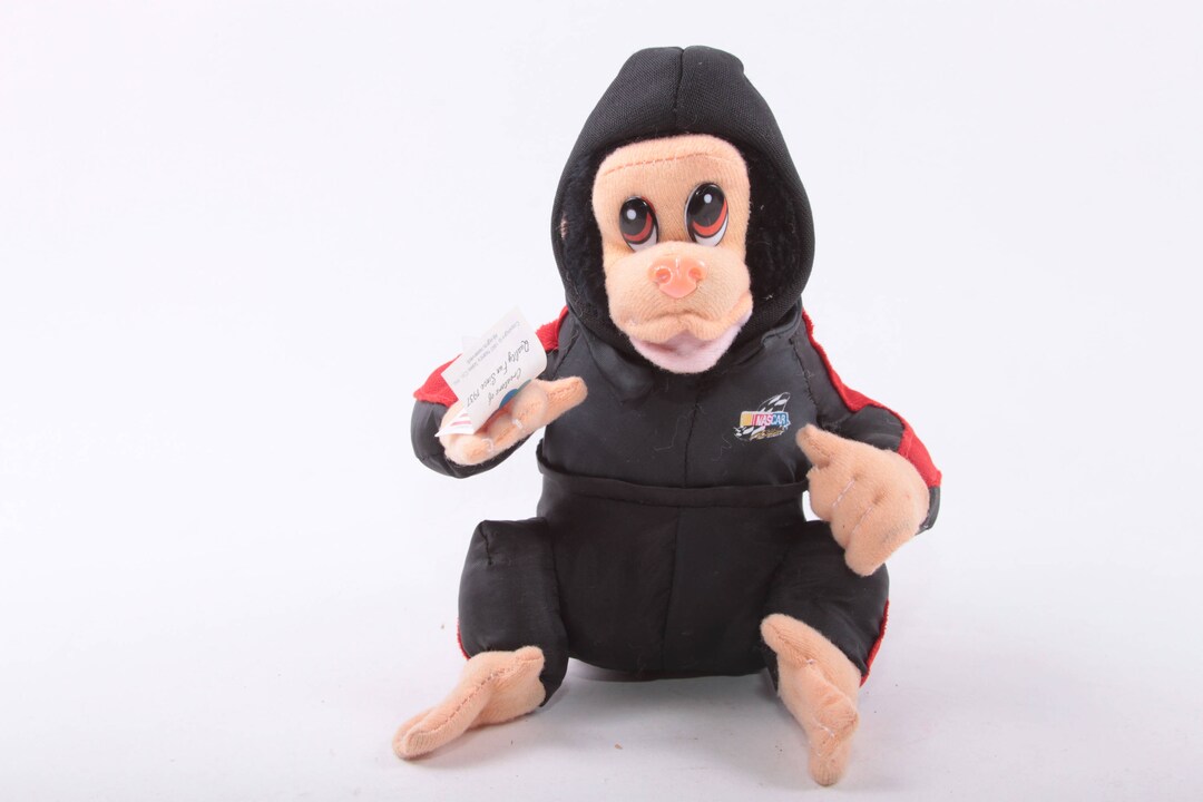 NASCAR, Nanco, 1997, Black Jacket, Plush Monkey Team USA Funny Stuffed ...