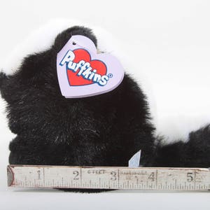 Swibco Puffkins Odie Skunk Black Chunky Plush Toy Vintage Soft Fuzzy ...