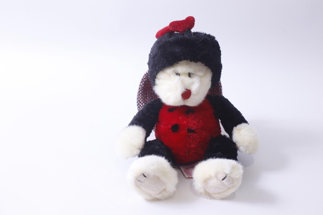 Russ Berrie, Buzzie, Ladybug Teddy Bear, Plush, Decorative, Stuffed ...