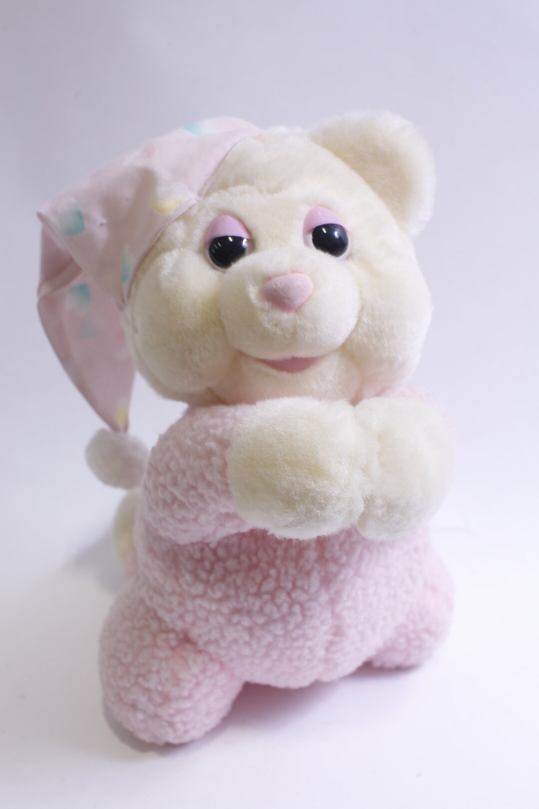 Praying Bear, Plush, 11", Evening Prayer, Pink White, Pink Night Hat ...