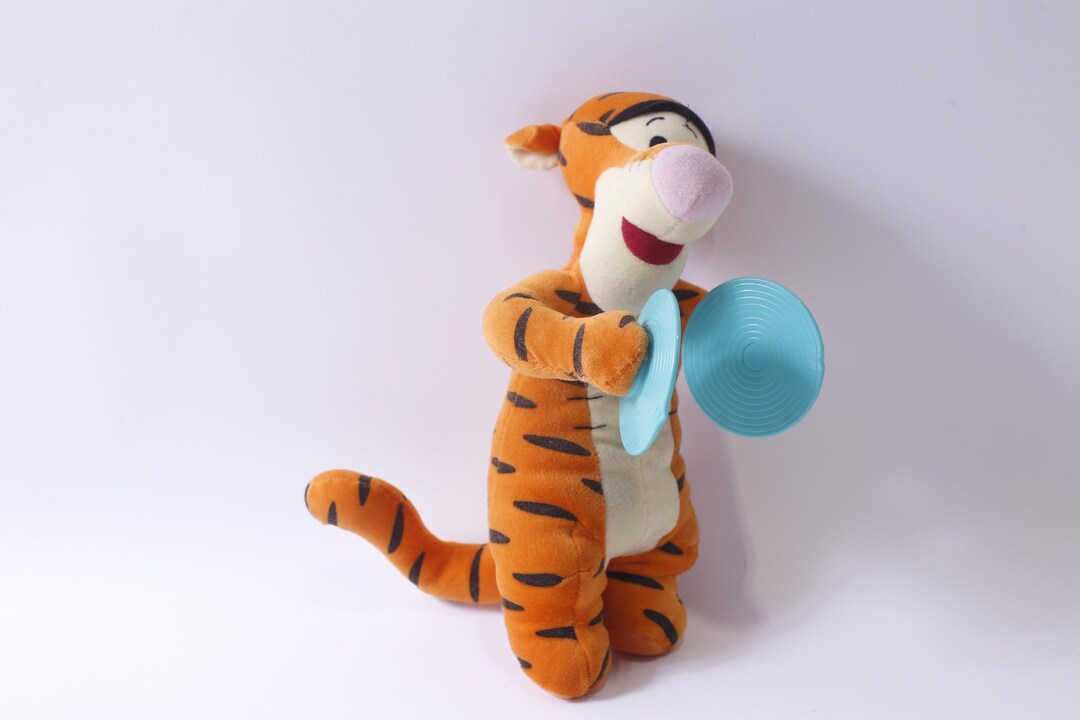 Making Melodies Tigger, Plush Toy Playing Cymbals, Disney, 2002, Mattel ...