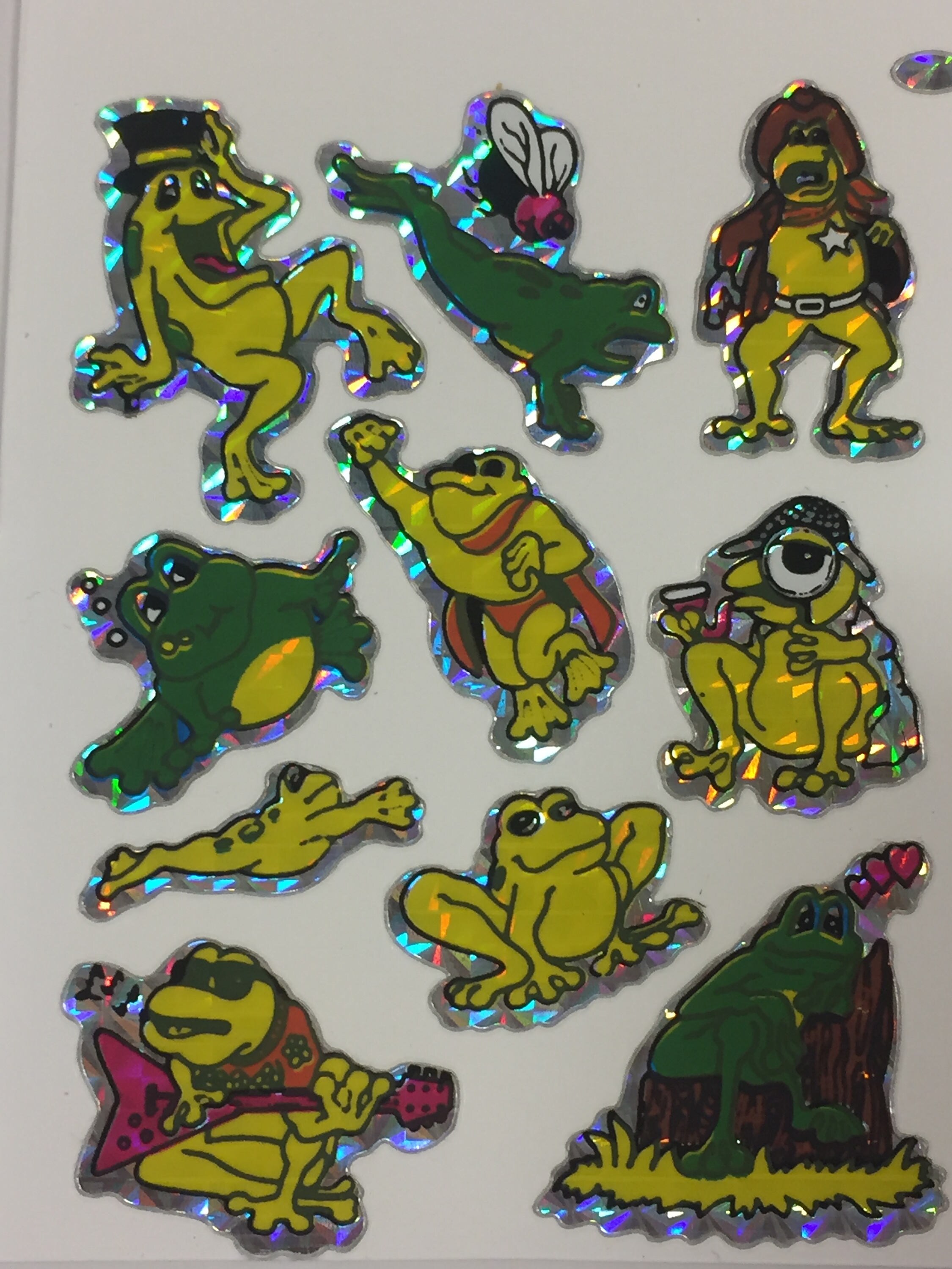 Craft Supplies & Tools Collage Visual Arts vintage 80's puffy frogs ...
